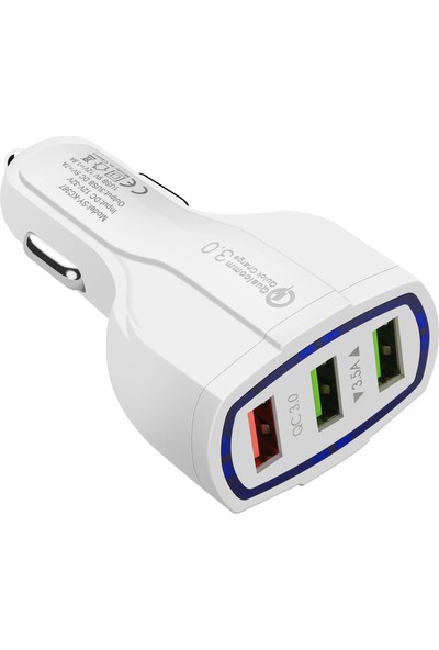 Tonmeister MAKT Qualcomm Araç Şarj Cihazı 3 Çıkışlı