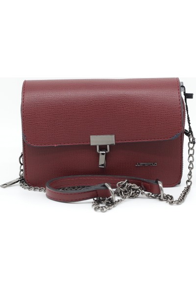 Just Polo Bordo Kadın Omuz Çantası 1972