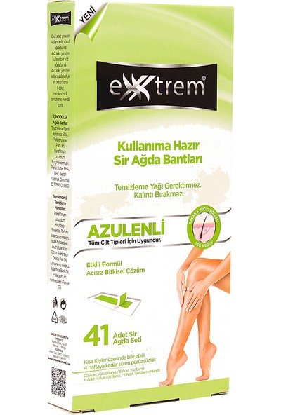 Extrem Azulenli Kullanıma Hazır Sir Ağda Bantları 41'li Extrem Azulenli Kullanıma Hazır Sir Ağda Bantları 41'li