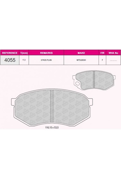 Beşer Fren Balatası Ön Mıtsubıshı Canter 519 511 Beşer Fren Balatası Ön Mıtsubıshı Canter 519 511