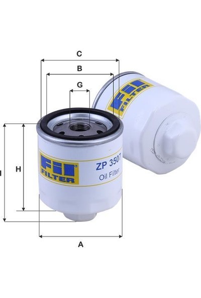 Fil Zp3507 Yağ Filtresi Caddy Golf Polo Fabia Octavia 1.4 1.6