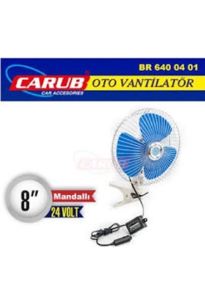 Pmx Carub Vantilatör 8'' 24V Mandallı