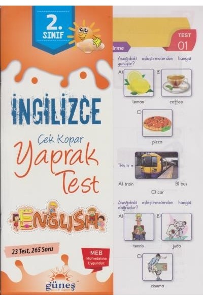 Güneş 2. Sınıf İngilizce Çek Kopar Yaprak Test-Yeni Güneş 2. Sınıf İngilizce Çek Kopar Yaprak Test-Yeni