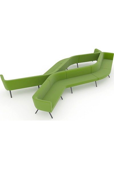 Uzay Ofis Step-02 Modüler Bekleme - Yeşil Uzay Ofis Step-02 Modüler Bekleme - Yeşil