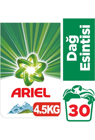 Ariel 4,5 kg Toz Çamaşır Deterjanı Dağ Esintisi Beyazlar İçin Ariel 4,5 kg Toz Çamaşır Deterjanı Dağ Esintisi Beyazlar İçin