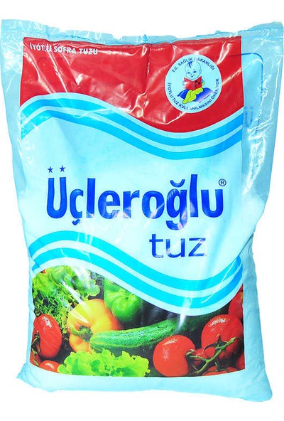 Üçleroğlu İyotlu Sofra Tuzu 1,5kg Üçleroğlu İyotlu Sofra Tuzu 1,5kg