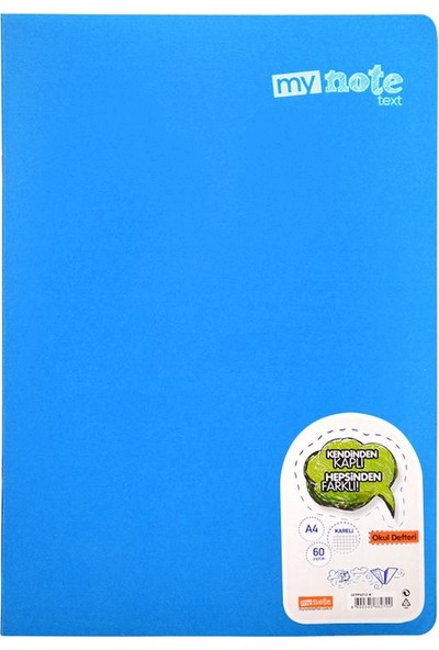 Mynote Text Klasik A4 60 Yaprak Kareli Mavi Mynote Text Klasik A4 60 Yaprak Kareli Mavi