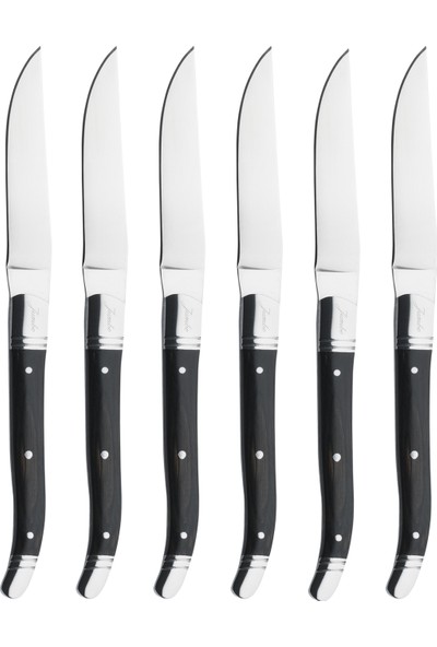 Jumbo lucca 6 Parça Biftek Bıçak Seti Siyah Jumbo lucca 6 Parça Biftek Bıçak Seti Siyah