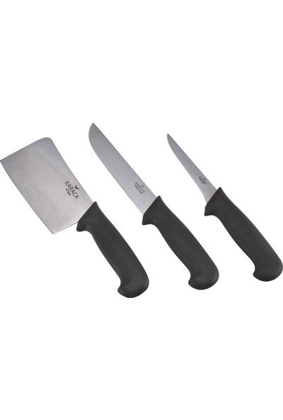 Karaca Moonstar 3lü Bıçak Seti Black