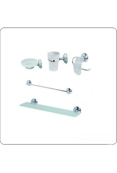 Lider Krom Aksesuar Takımı 5 Parça Paslanmaz