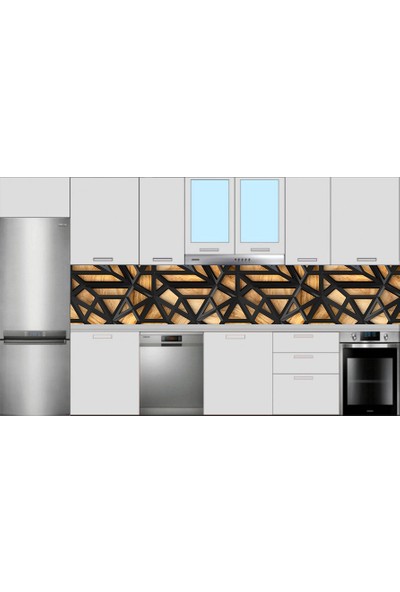 Renkli Duvarlar Mutfak Tezgah Arası 3D Geometrik Metalik Desen Folyo Kaplama Sticker Renkli Duvarlar Mutfak Tezgah Arası 3D Geometrik Metalik Desen Folyo Kaplama Sticker