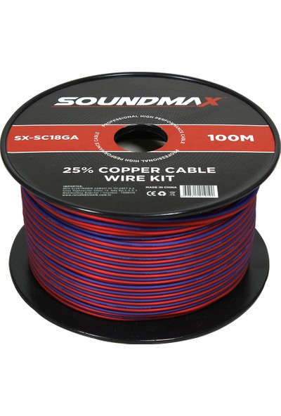 Soundmax SX-SC18GA Hoparlör Kablo 100 m Soundmax SX-SC18GA Hoparlör Kablo 100 m