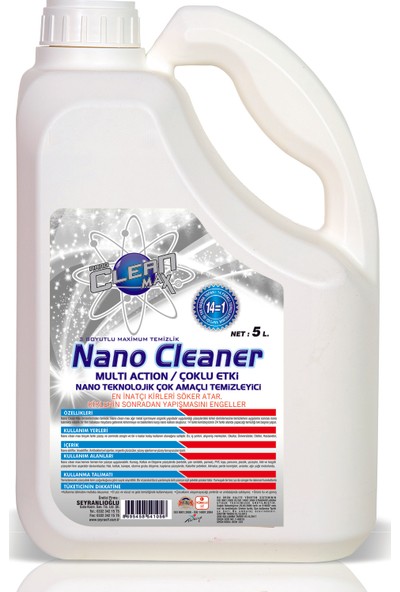 Nano Clean Max 5 Kg Çok Amaçlı Temizleyici Leke Çıkarıcı