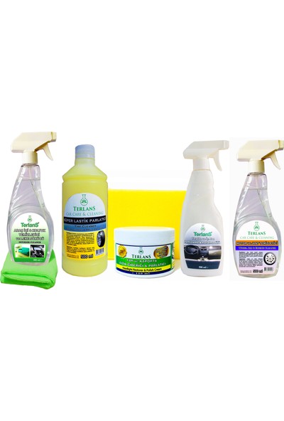 Terlans 5li Set Araç Iç Dış Detay Temizlik & Bakım Araç Içi Temizleyici Lastik Parlatıcı Torpido Parlatıcı Far Parlatıcı Çizik Giderici Motor Jant Temizleyici Terlans 5li Set Araç Iç Dış Detay Temizlik & Bakım Araç Içi Temizleyici Lastik Parlatıcı Torpido Parlatıcı Far Parlatıcı Çizik Giderici Motor Jant Temizleyici
