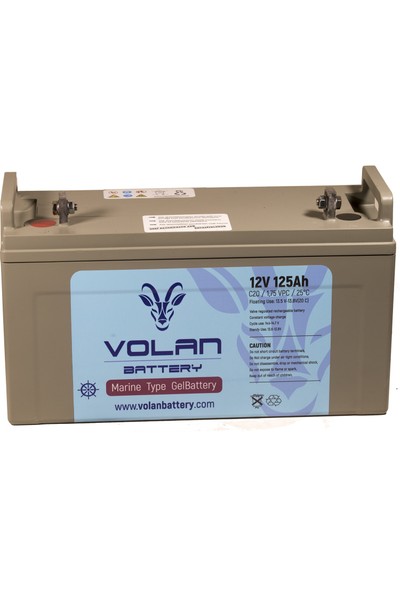 Volan Battery 12 Volt 125 Ah (Amper) Marin Jel Akü