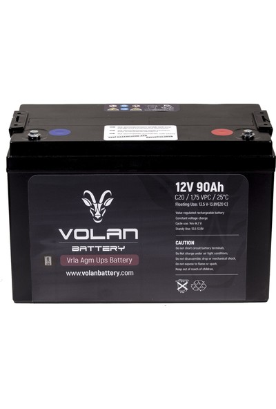 Volan Battery 12 Volt 90 Ah (Amper) Kuru Akü