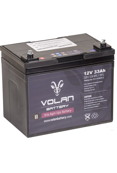 Volan Battery 12 Volt 33 Ah (Amper) Kuru Akü