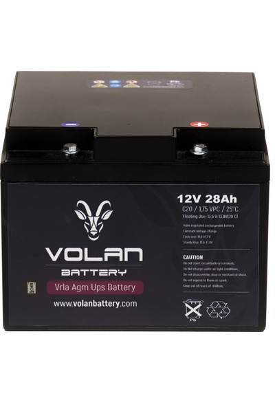 Volan Battery 12 Volt 28 Ah (Amper) Kuru Akü Volan Battery 12 Volt 28 Ah (Amper) Kuru Akü