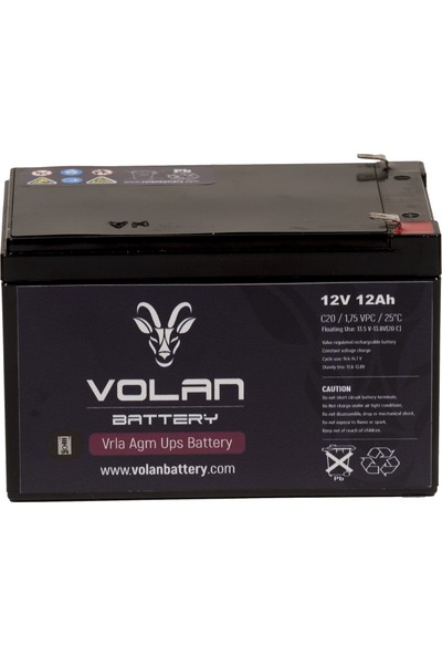 Volan Battery 12 Volt 12 Ah (Amper) Kuru Akü