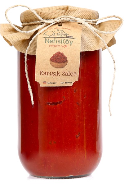 NefisKöy Doğal Katkısız Domates Biber Karışık Salça 1 kg