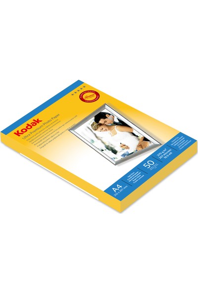 Kodak Ultra Premium Glossy,Parlak A4 270Gr/m² Fotoğraf Kağıdı 50 Yaprak