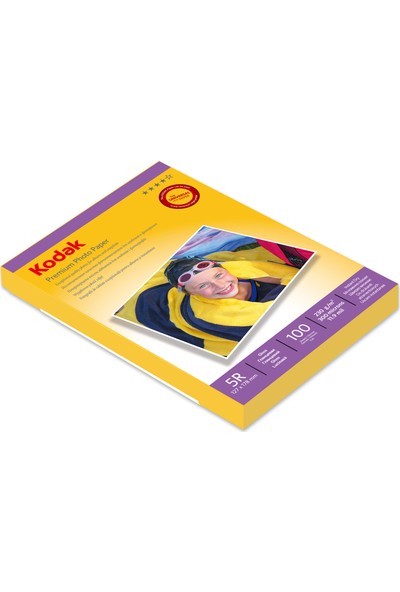 Kodak Premium Glossy, Parlak 13 x 18 230 gr/m² Fotoğraf Kağıdı 100 Yaprak Kodak Premium Glossy, Parlak 13 x 18 230 gr/m² Fotoğraf Kağıdı 100 Yaprak
