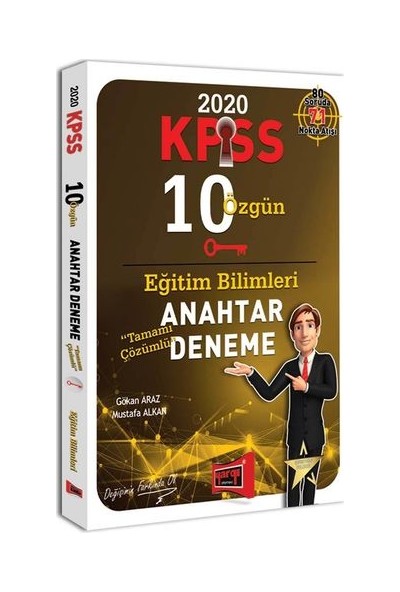 Yargı Yayınevi 2020 KPSS Eğitim Bilimleri Tamamı Çözümlü 10 Özgün Anahtar Deneme