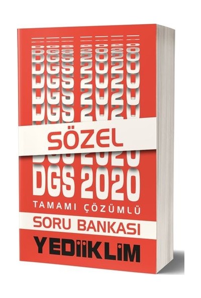 Yediiklim 2020 Dgs Sözel Bölüm Tamamı Çözümlü Soru Bankası