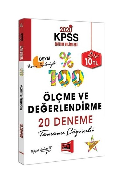 Yargı Yayınevi 2020 KPSS Eğitim Bilimleri Ölçme Ve Değerlendirme Tamamı Çözümlü 20 Deneme