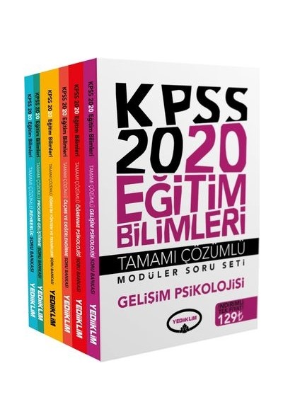 Yediiklim Yayınları 2020 Eğitim Bilimleri Tamamı Çözümlü Modüler Soru Bankası