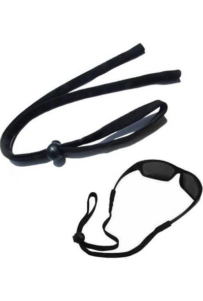 Takı Dükkanı 2 Adet Siyah Spor Güneş Gözlüğü Gözlük İpi Gi