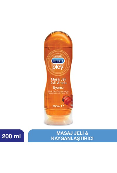 Durex Play Kayganlaştırıcı & Masaj Jeli Guarana 200ml Durex Play Kayganlaştırıcı & Masaj Jeli Guarana 200ml