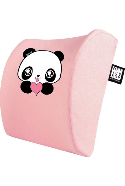 Office Küp Bel Yastığı Ofis Koltuk Minderi Pembe Panda Office Küp Bel Yastığı Ofis Koltuk Minderi Pembe Panda