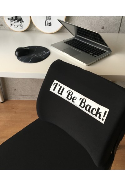 Office Küp Bel Yastığı Ofis Koltuk Minderi Siyah Geri Geleceğim Office Küp Bel Yastığı Ofis Koltuk Minderi Siyah Geri Geleceğim