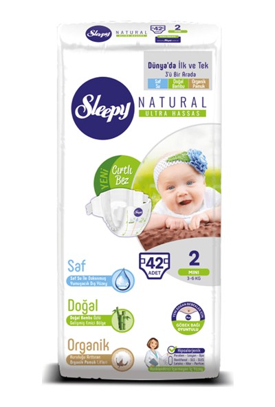Sleepy Sensitive Bebek Bezi 2 Beden Mini Jumbo Paket (42 Adet) Sleepy Sensitive Bebek Bezi 2 Beden Mini Jumbo Paket (42 Adet)