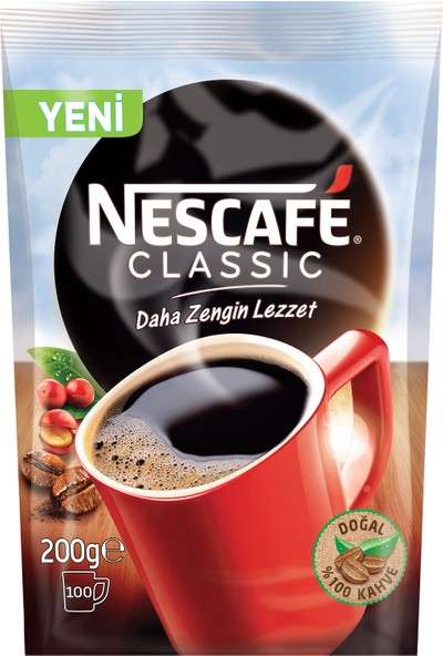 Nescafé Classic Çözünebilir Kahve 200gr Ekopaket Nescafé Classic Çözünebilir Kahve 200gr Ekopaket