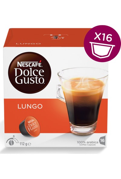 Nescafe Dolce Gusto Lungo 16 Kapsül Nescafe Dolce Gusto Lungo 16 Kapsül