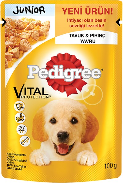 Pedigee Pouch Puppy Konservesi Tavuk & Pirinç 100 g x 12 Adet