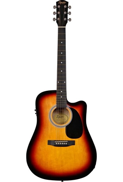 Fender SA-105CE Dreadnought Cutaway Stained Hardwood Klavye Sunburst Fender SA-105CE Dreadnought Cutaway Stained Hardwood Klavye Sunburst