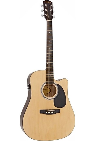 Fender SA-105CE Dreadnought Cutaway Stained Hardwood Klavye Natural