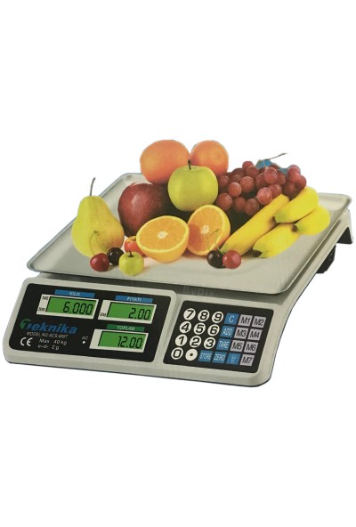 Teknika Terazi Bakkal Manav Market ve Pazarcı Tartıcı Max.40 Kg 2.Gr Hassasiyet Teknika Terazi Bakkal Manav Market ve Pazarcı Tartıcı Max.40 Kg 2.Gr Hassasiyet