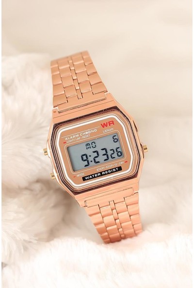 Spectrum Rose Renk Metal Kordonlu Dijital Retro Bayan Kol Saati Spectrum Rose Renk Metal Kordonlu Dijital Retro Bayan Kol Saati