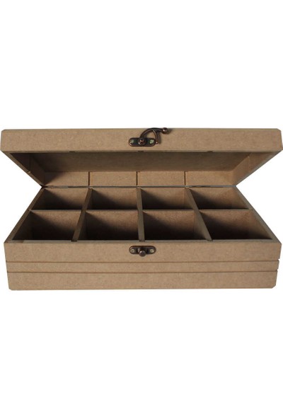 Okutan Hobi Ahşap Çay Kutusu Sekiz Gözlü KOD:KU30