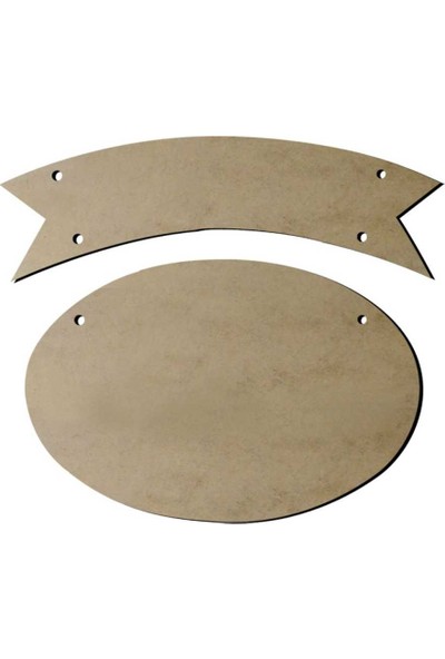 Okutan Hobi Oval Tabela Ahşap Obje Kod:t7