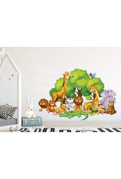 Areksan Reklam Orman Hayvanları Ağaç Çocuk Odası Duvar Sticker