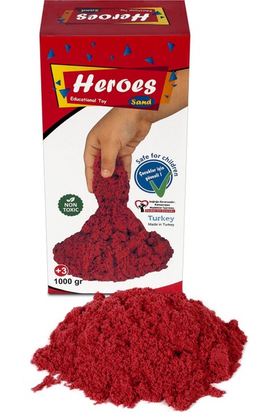 Heroes Kırmızı Kinetik Kum 1000 kg