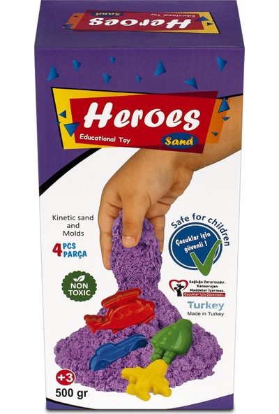 Heroes Mor Kinetik Kum+Kalıp 500 gr
