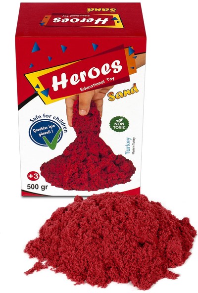 Heroes Kırmızı Kinetik Kum 500 gr Heroes Kırmızı Kinetik Kum 500 gr