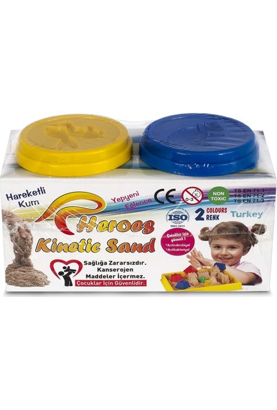 Heroes 2'li Kinetik Kum Sarı-Mavi Heroes 2'li Kinetik Kum Sarı-Mavi