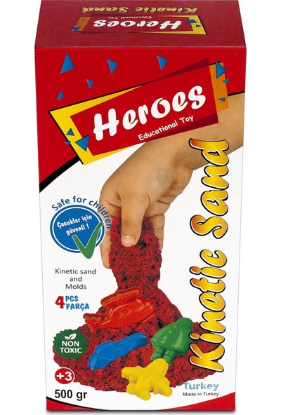 Heroes Kırmızı Kinetik Kum+Kalıp 500 gr